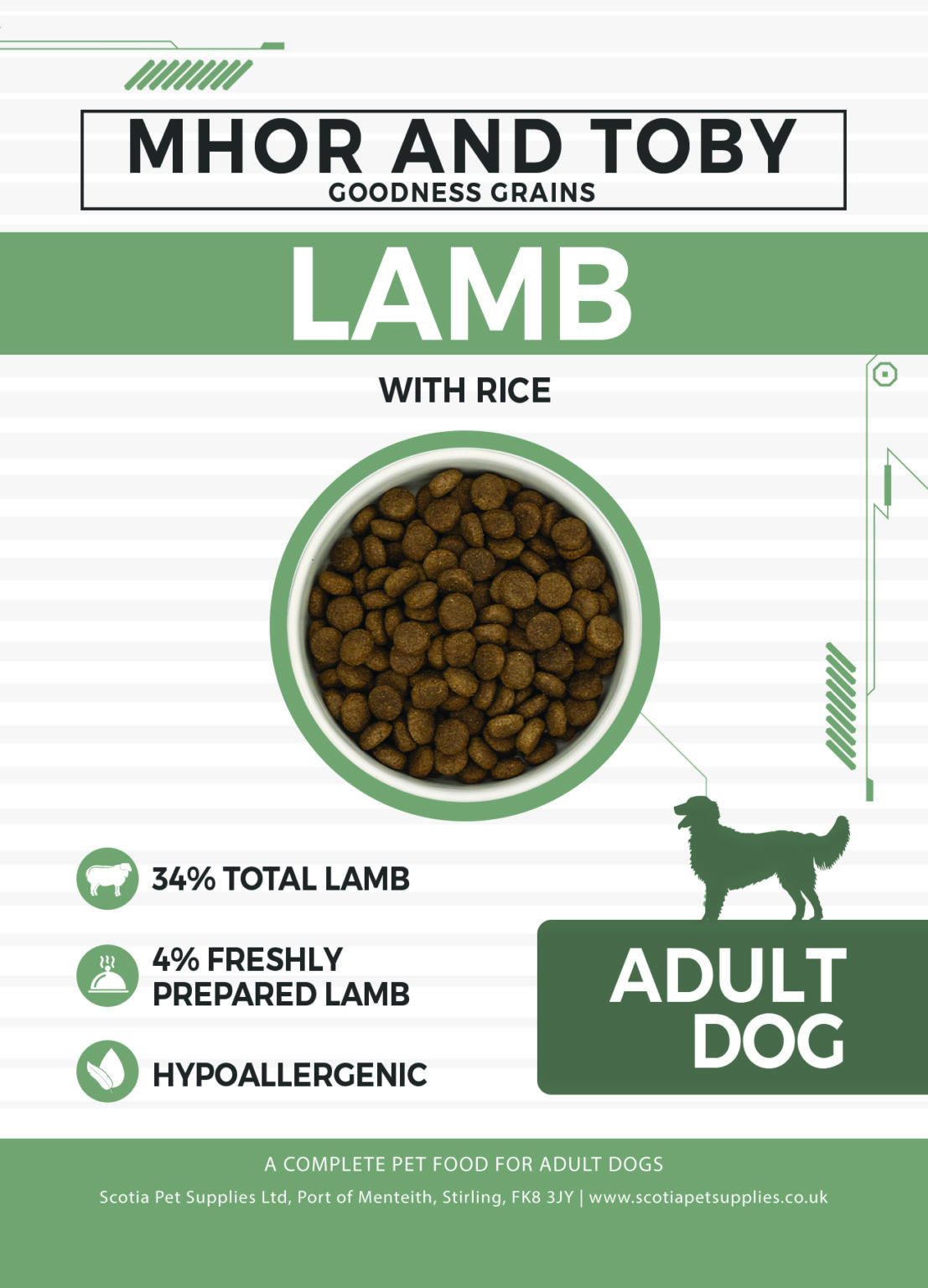 Mhor & Toby Lamb with Rice – 10kg – Scotia Pet Supplies